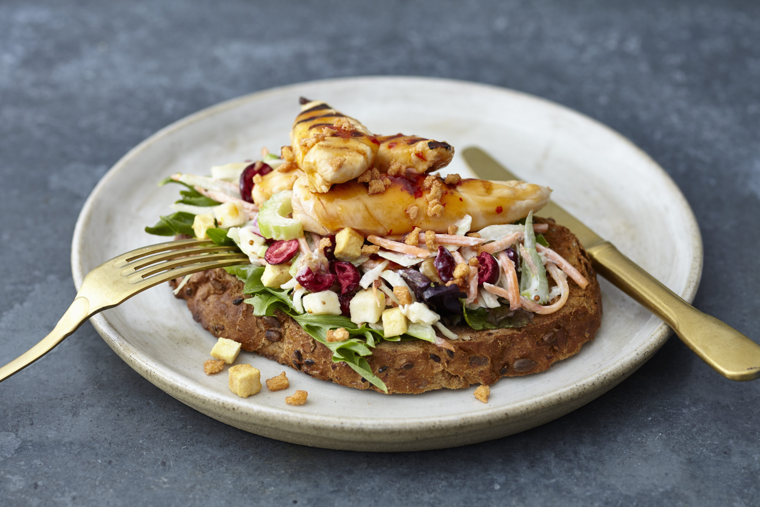 Grilled Chicken with Cranberry & Apple Bound Salad - Chaucer Foods